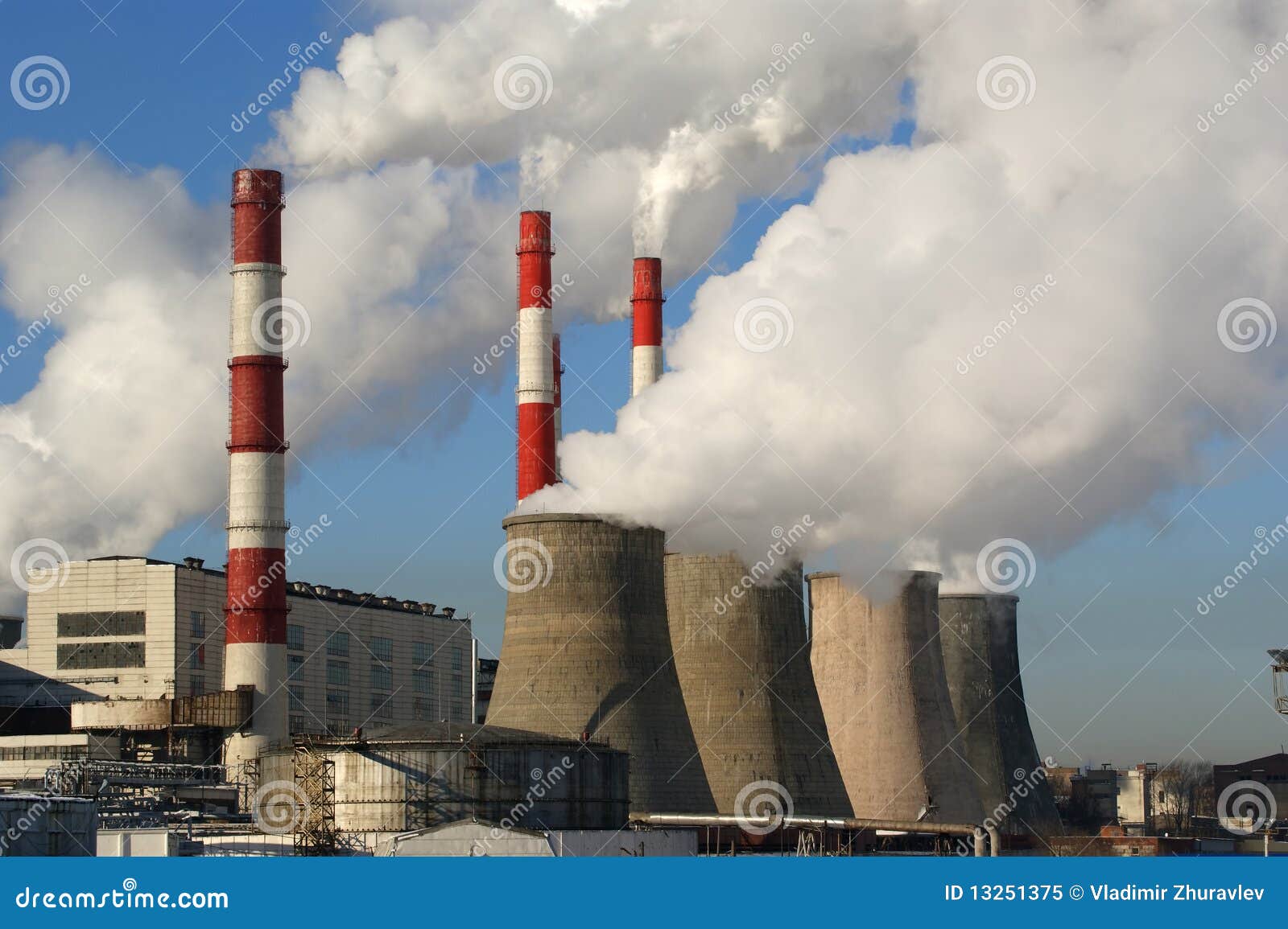 Moscow, Russia, Working Power Station Stock Image - Image of power ...