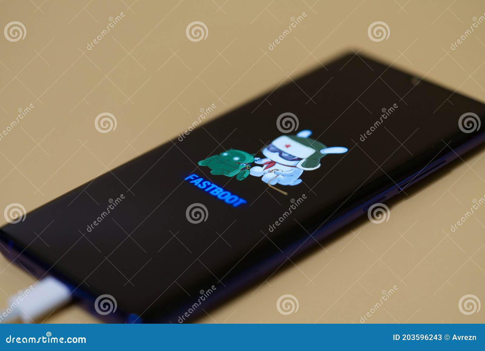 Xiaomi Mi Note 10 Lite Boot Screen with Fastboot Logo on it Editorial ...