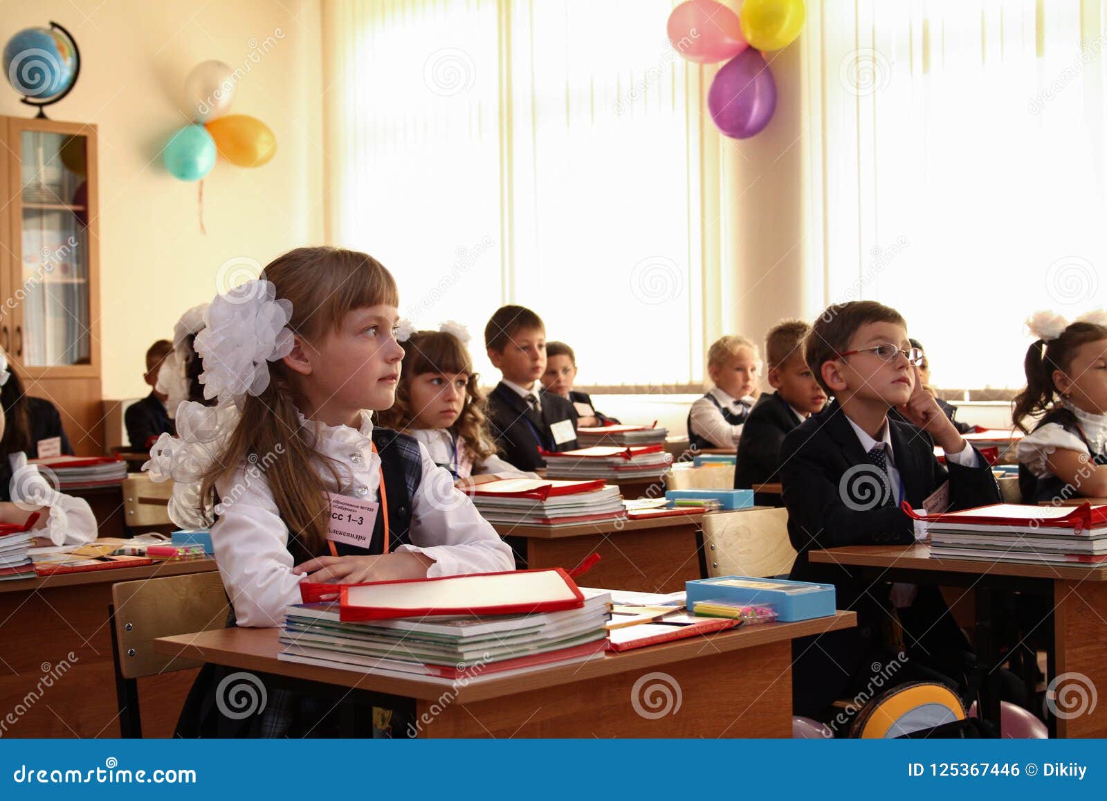 Children in the First Class on the Day of Knowledge Editorial Photo ...
