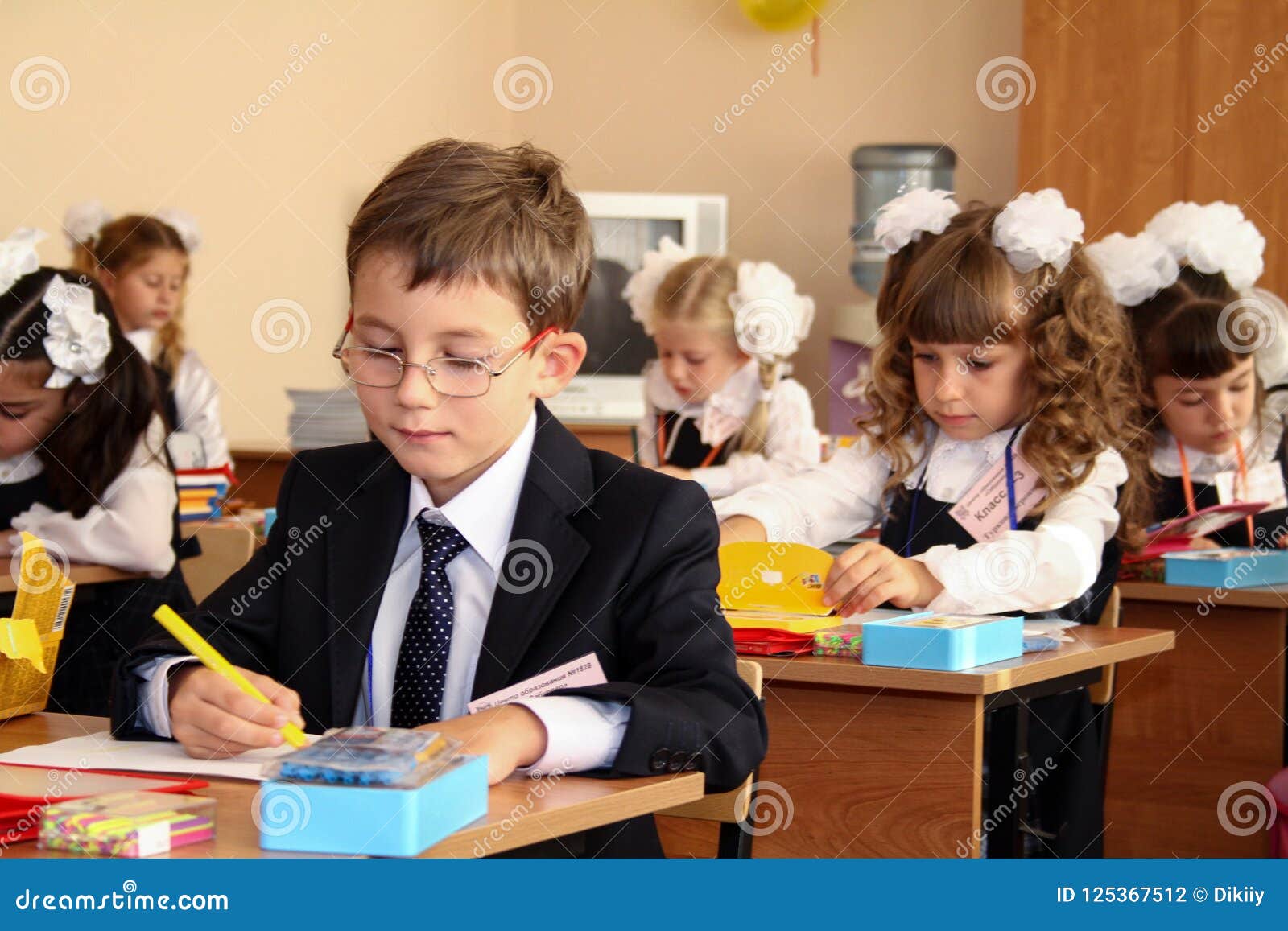 First Class Children Write in Class Editorial Photography - Image of ...
