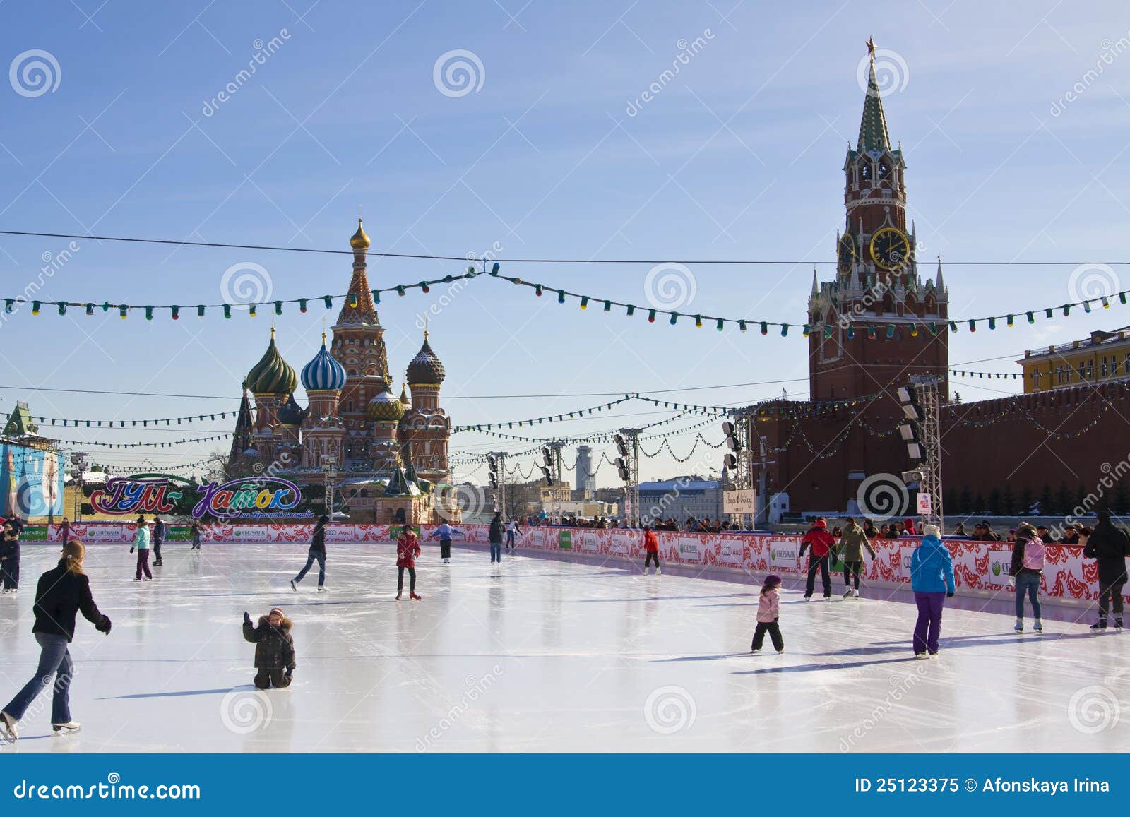 Moscow, Skating Ring on Red Square Editorial Image - Image of landmark ...