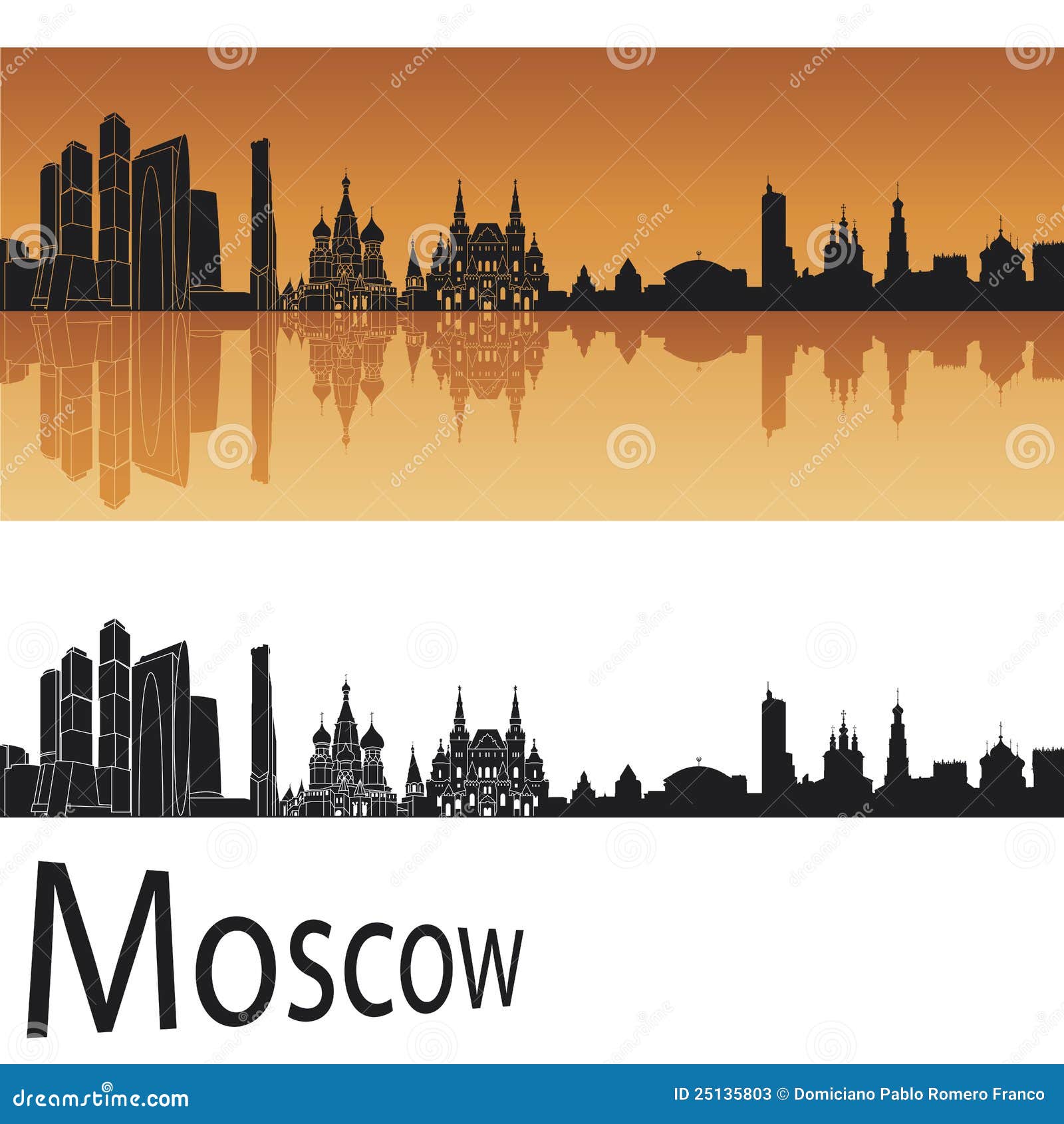 Moscow skyline stock vector. Illustration of isolated - 25135803
