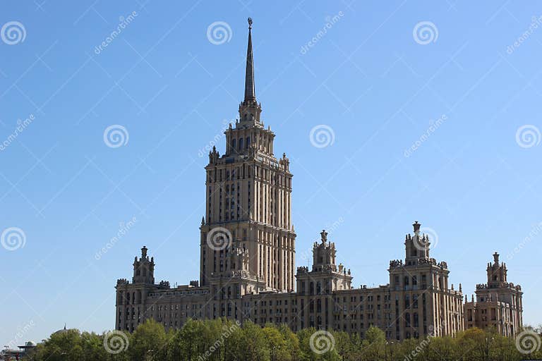 Moscow Skyscraper of the Soviet Period Stock Image - Image of ...