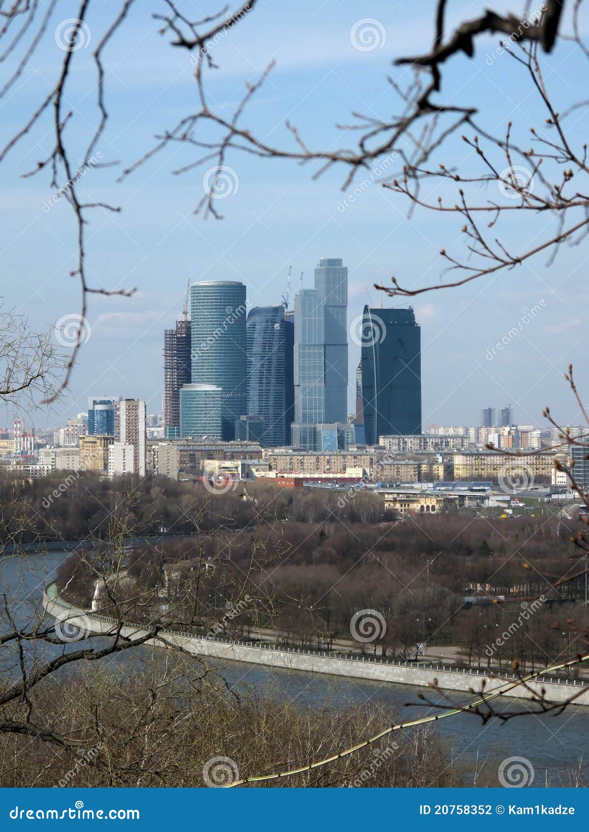Moscow skyscrapers stock photo. Image of urban, town - 20758352