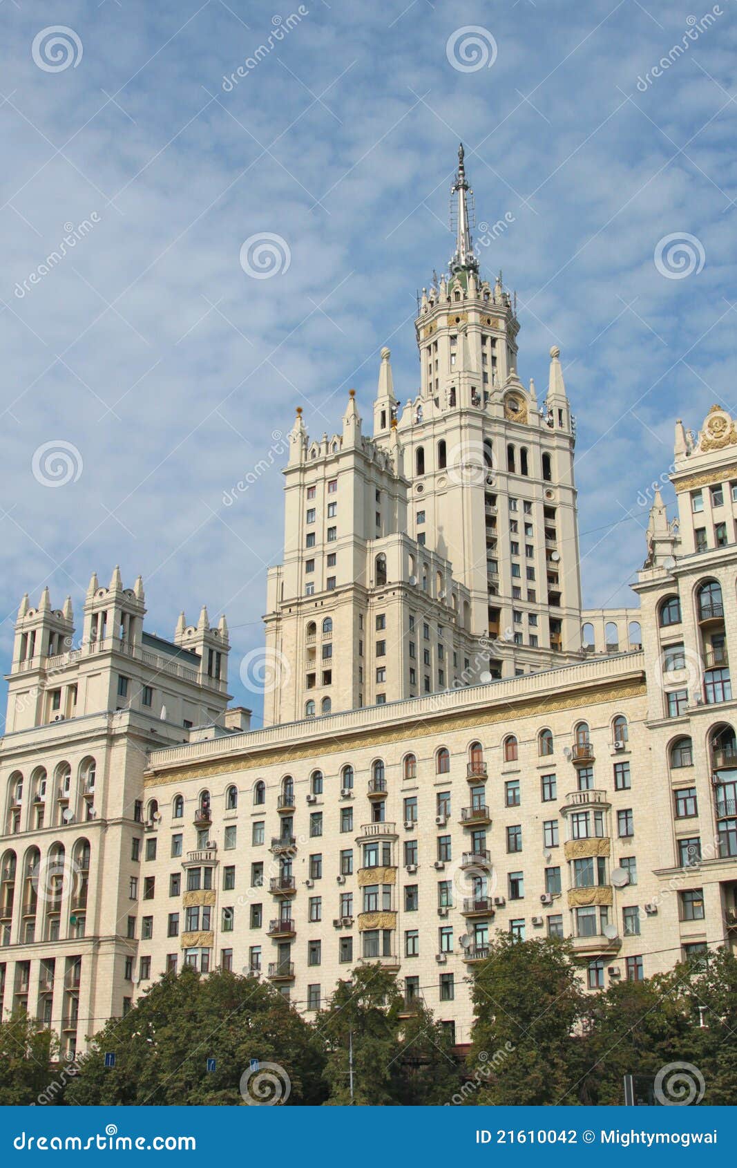 Moscow skyscrapper stock photo. Image of communism, street - 21610042
