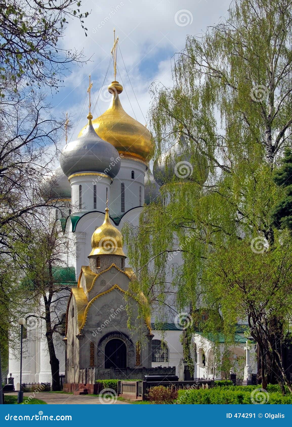 Moscow.Spring in Novodevichij Monastyr Stock Image - Image of christ ...