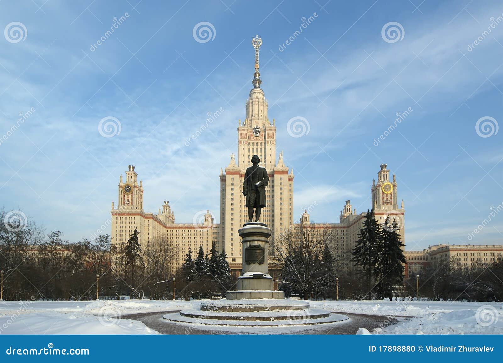 Moscow State University Main Building Stock Photo - Image of structure ...