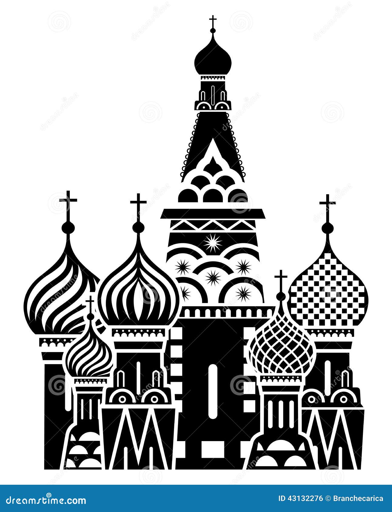 Saint Basils Cathedral Moscow, Russia Icon Cartoon Vector Illustration ...