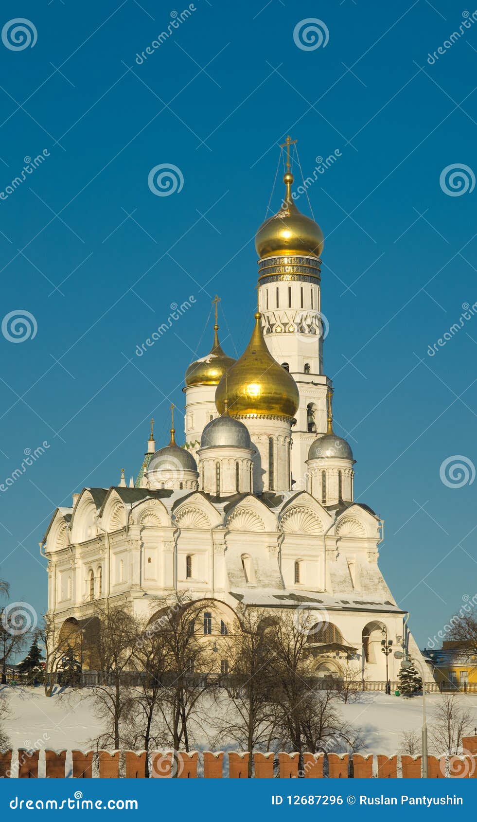 Moscow. Temple stock photo. Image of domes, winter, forest - 12687296