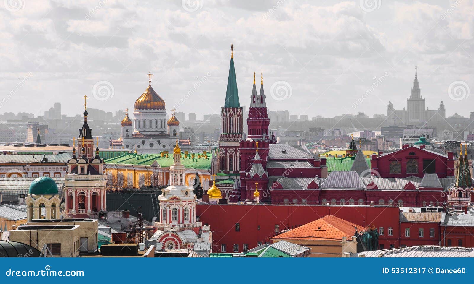 Moscow. top view stock image. Image of belfry, landmark - 53512317