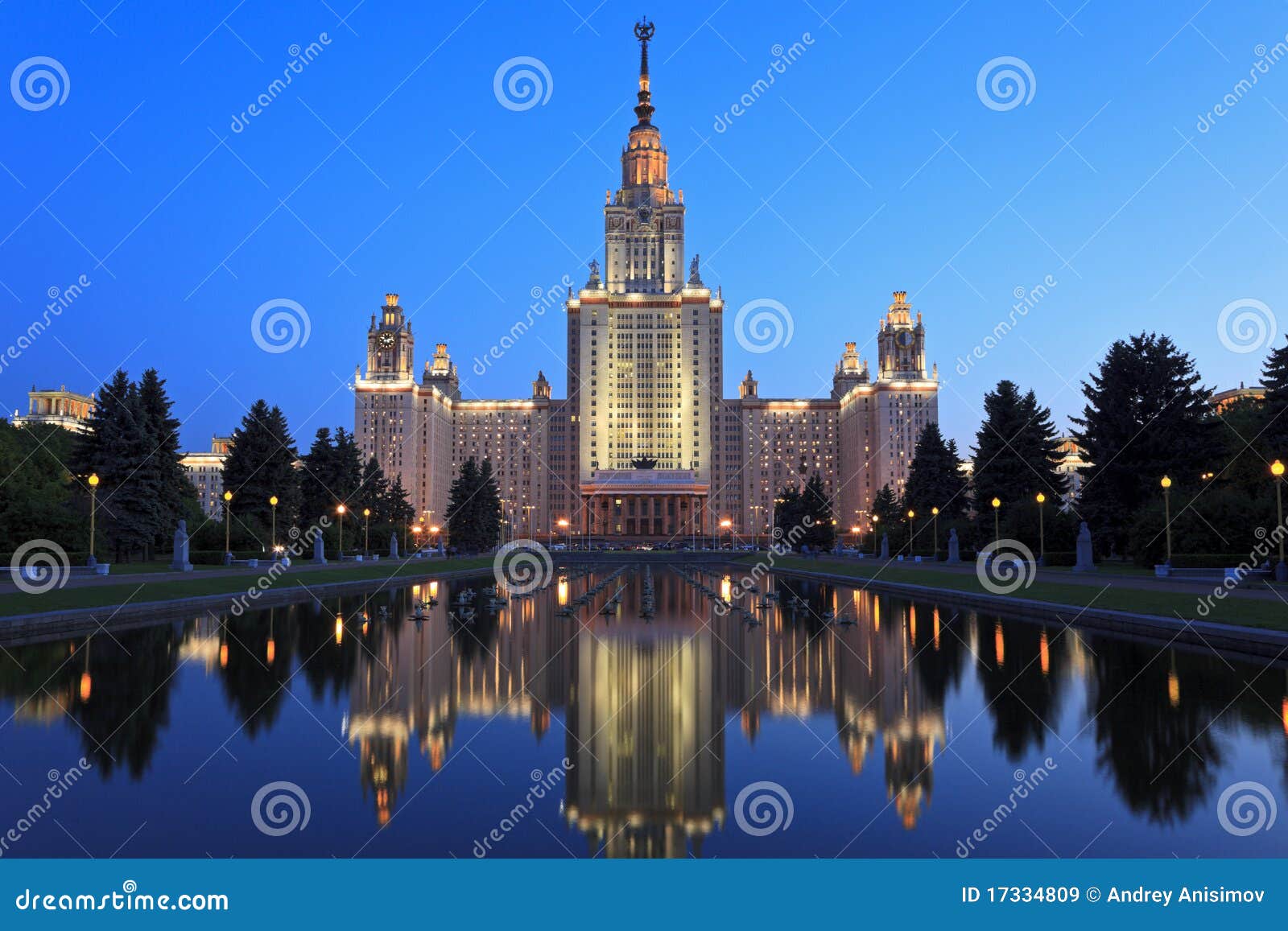 The Moscow University, Russia Stock Image - Image of exterior, light ...