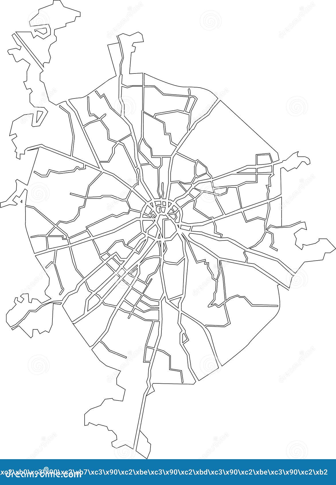 Moscow vector map stock vector. Illustration of vector - 116762870