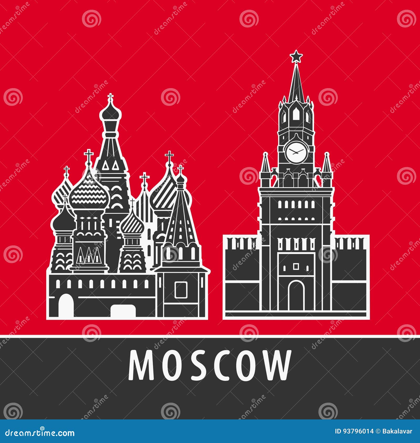 Moscow Vector Symbol stock illustration. Illustration of black - 93796014