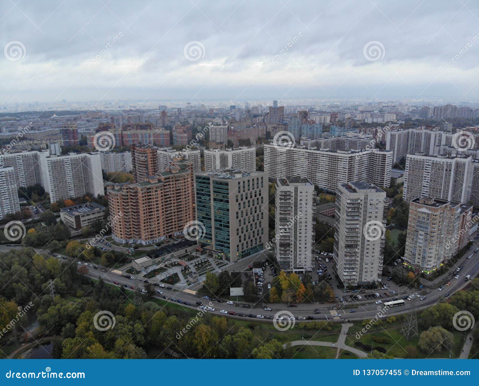 Moscow stock image. Image of city, view, moscow, drone - 137057455