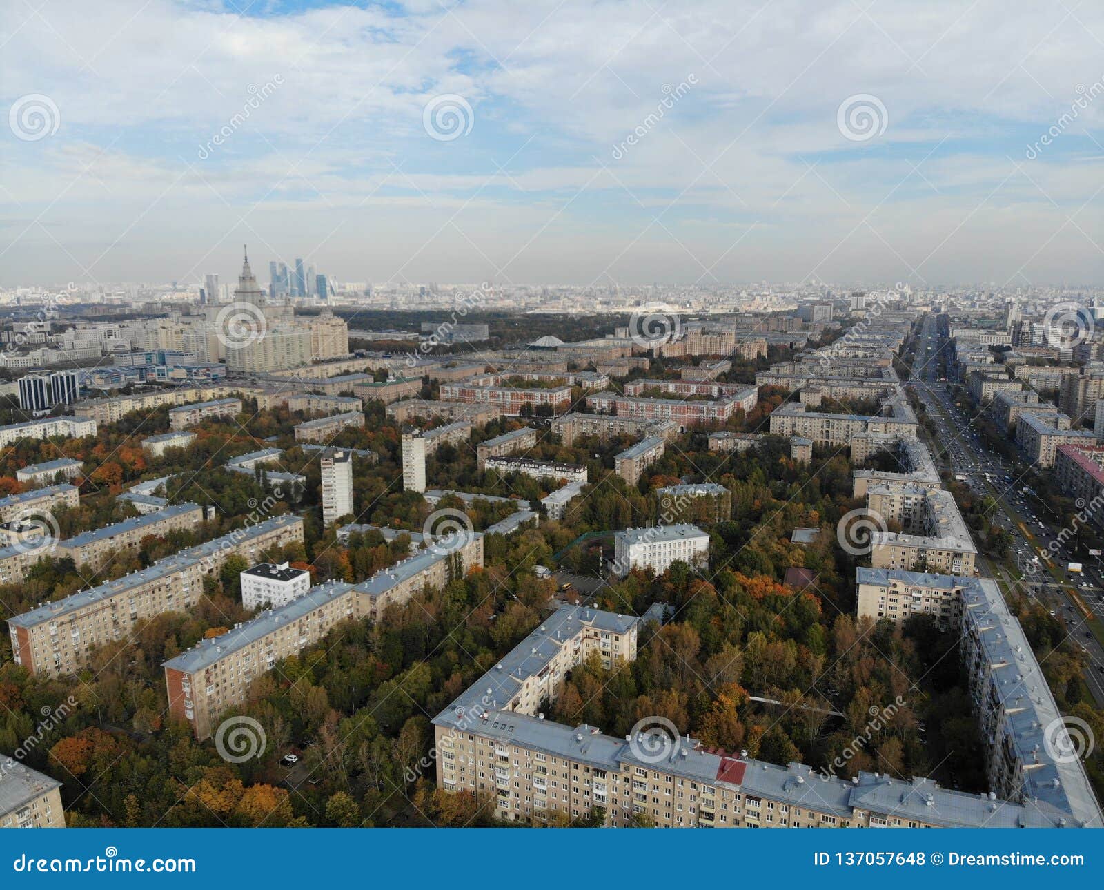 Moscow stock photo. Image of city, moscow, drone, view - 137057648