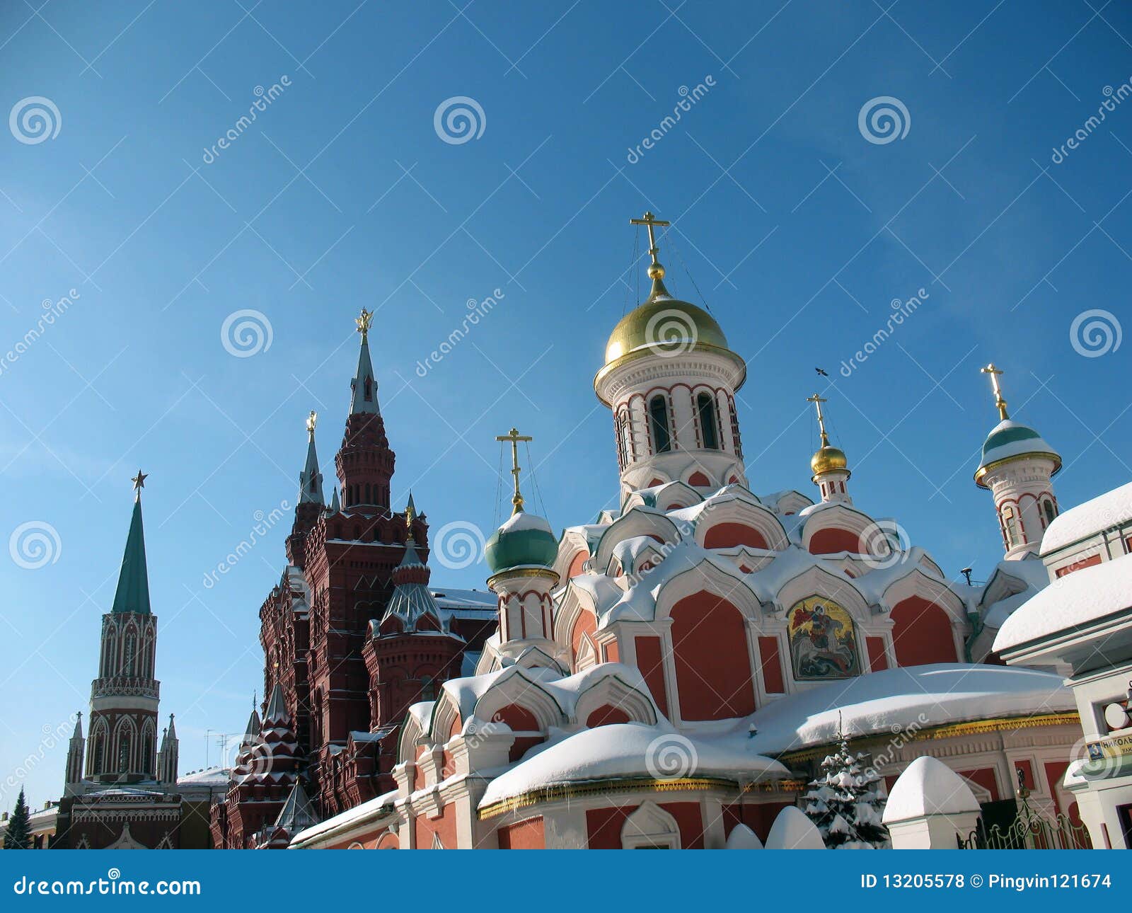 Moscow. View of the Kremlin Towers. Stock Photo - Image of putin ...