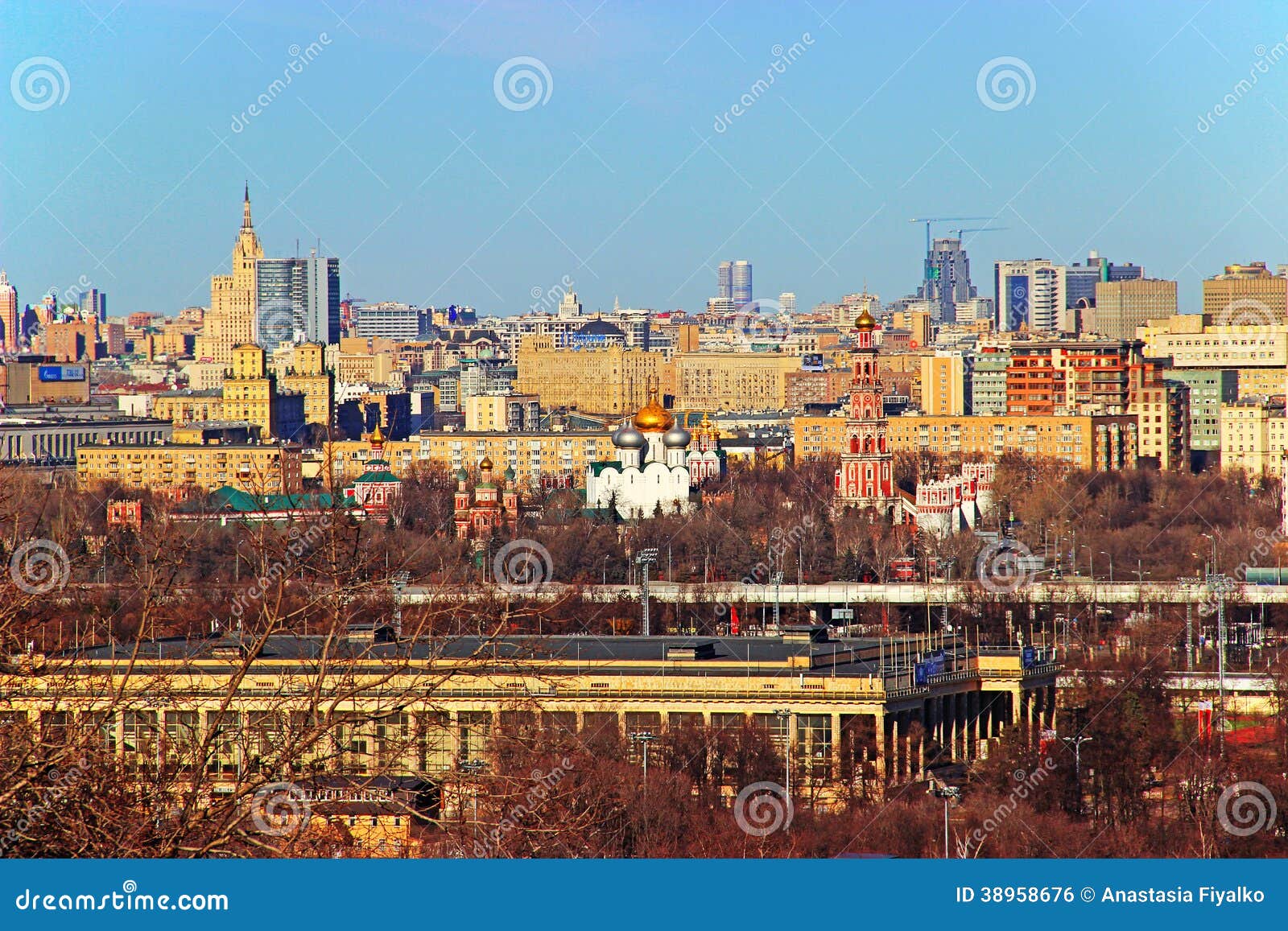 Moscow View from Sparrow Hills Editorial Photo - Image of hills ...