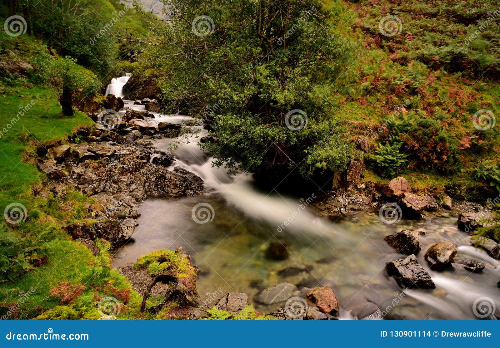 Mosedale Beck at Ritson`s Force Stock Photo - Image of beck, birch ...