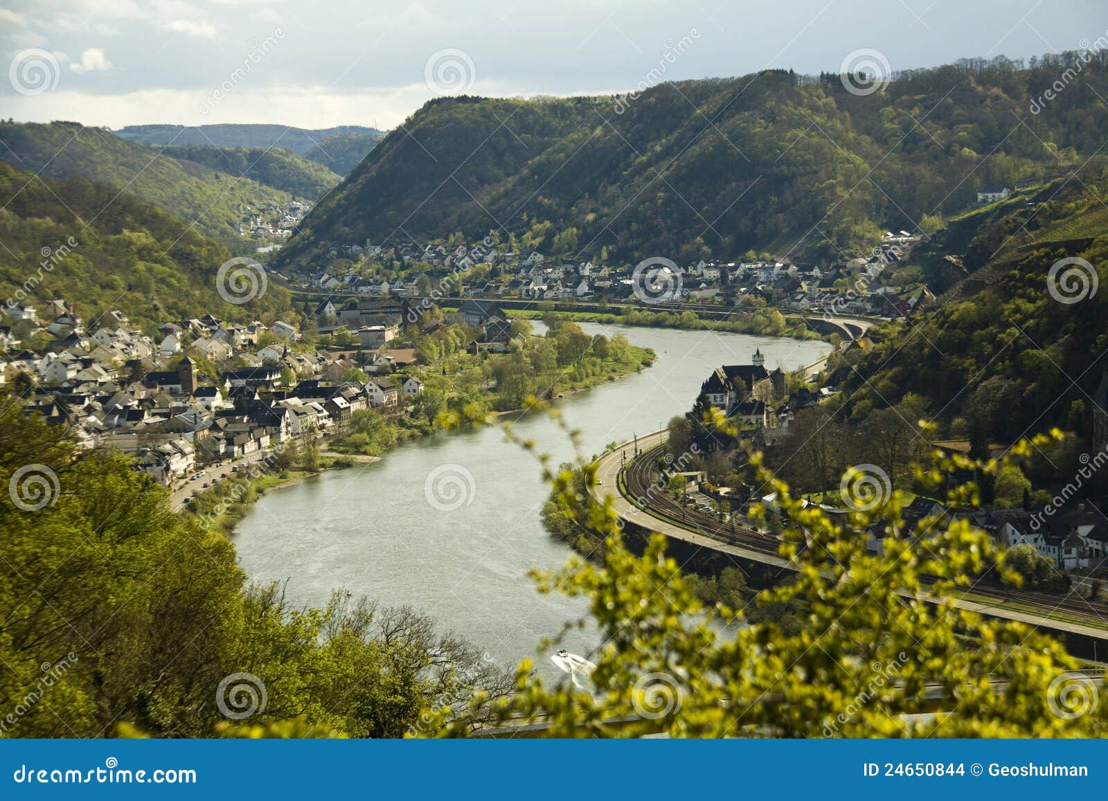 Mosel-Fluss stockfoto. Bild von deutschland, frühling - 24650844