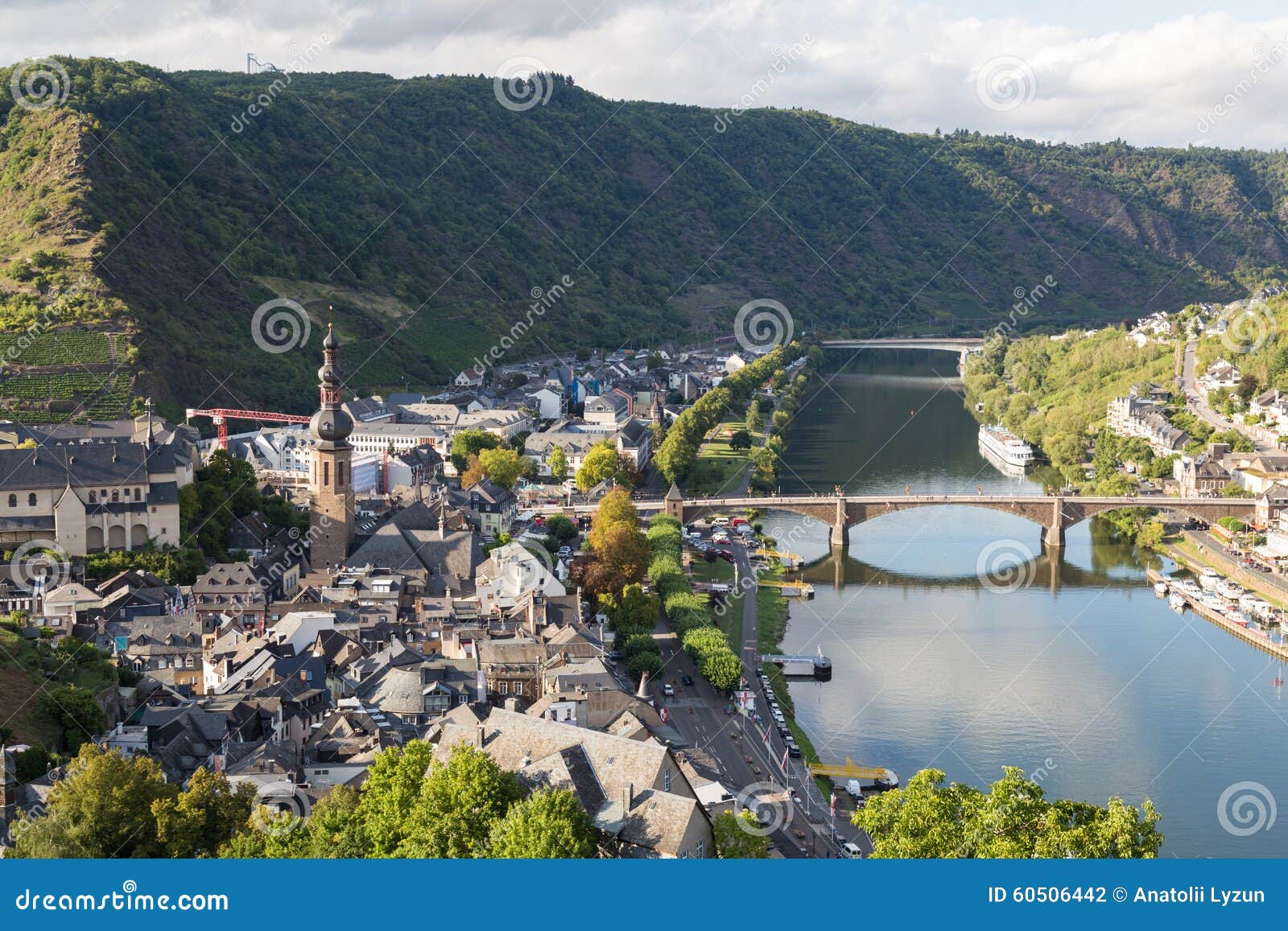 Mosel River Valley on a Summer Day. Cochem. Germany. Stock Photo ...