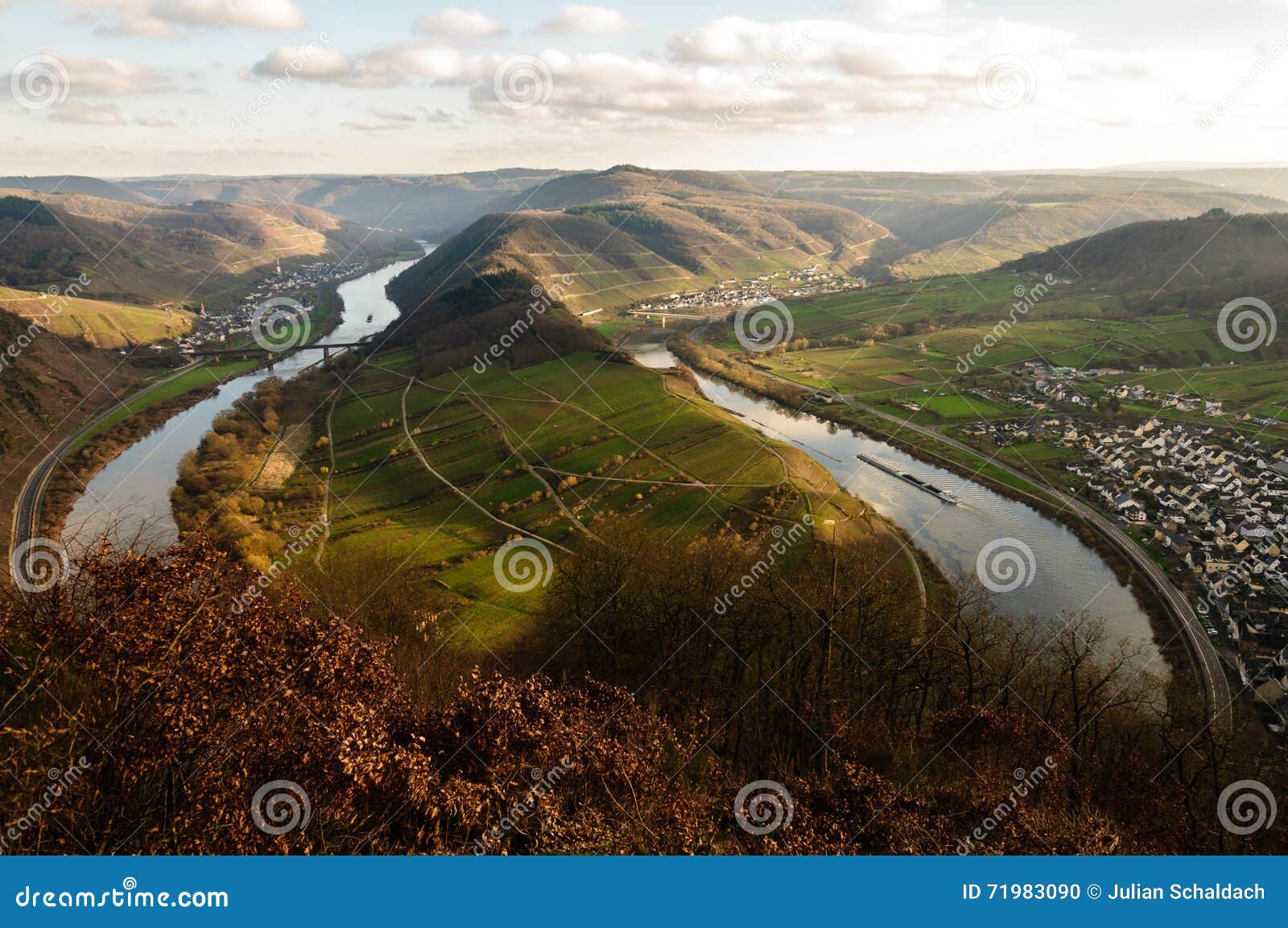 Moselle Loop Bremm stock photo. Image of cloud, europe - 71983090