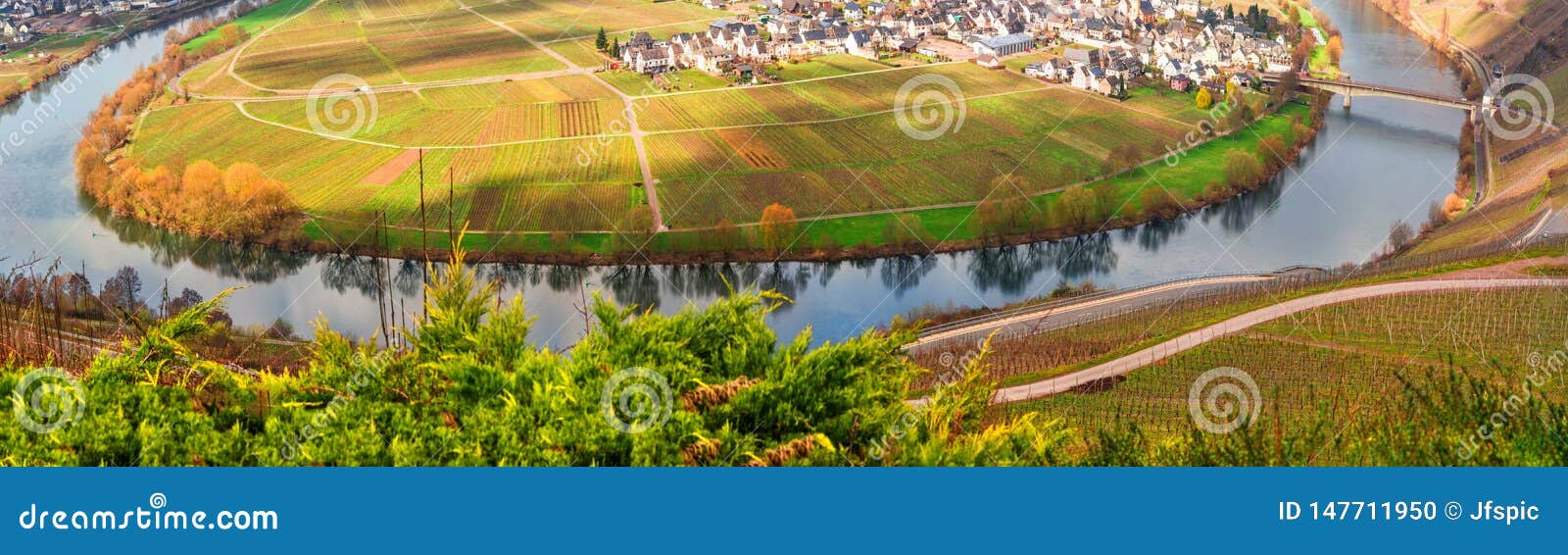 Moselle Loop at the City Trittenheim in Germany Stock Photo - Image of ...