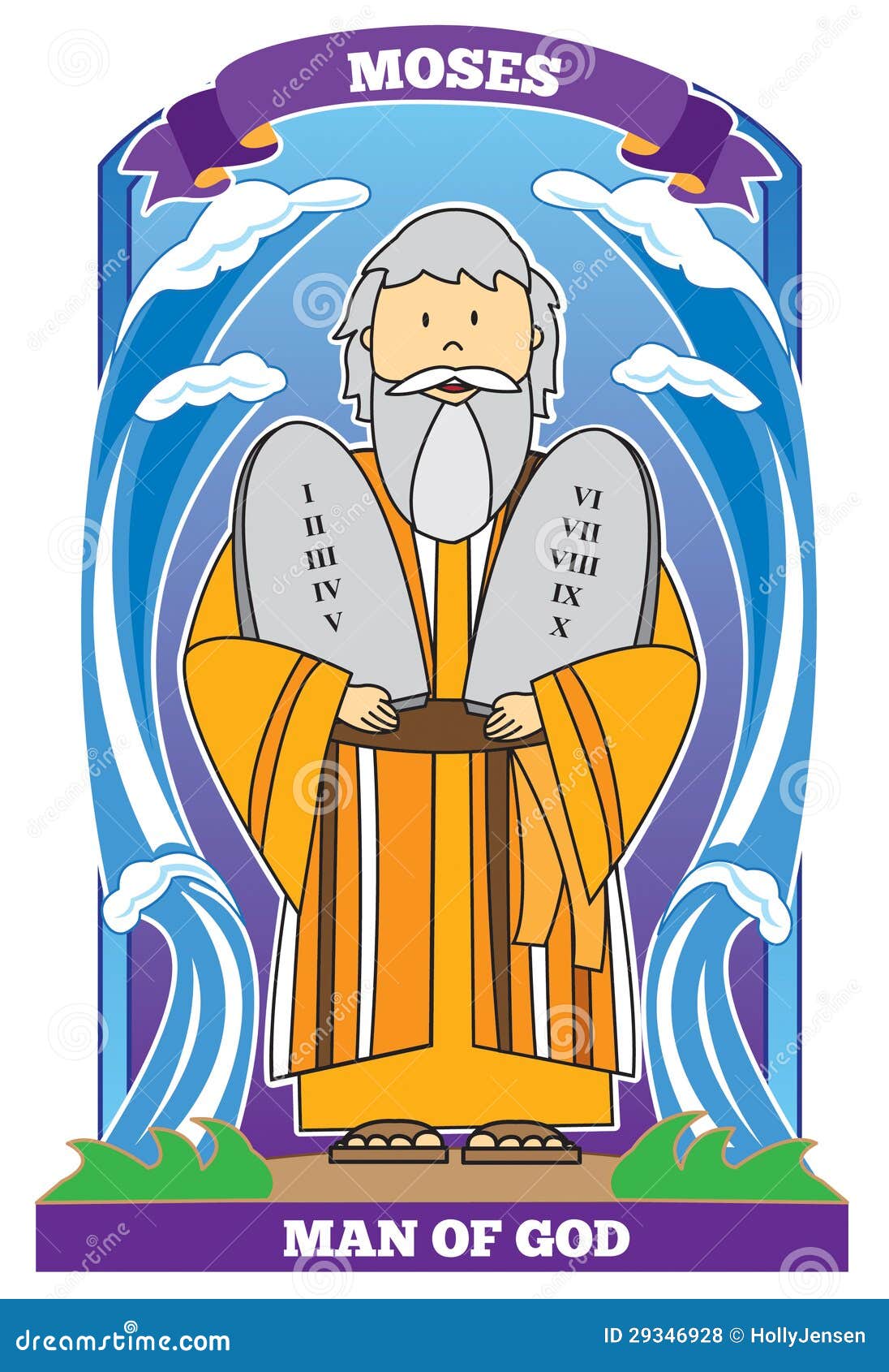 MOSES - Bibel-Zeichen stock abbildung. Illustration von tabletten ...