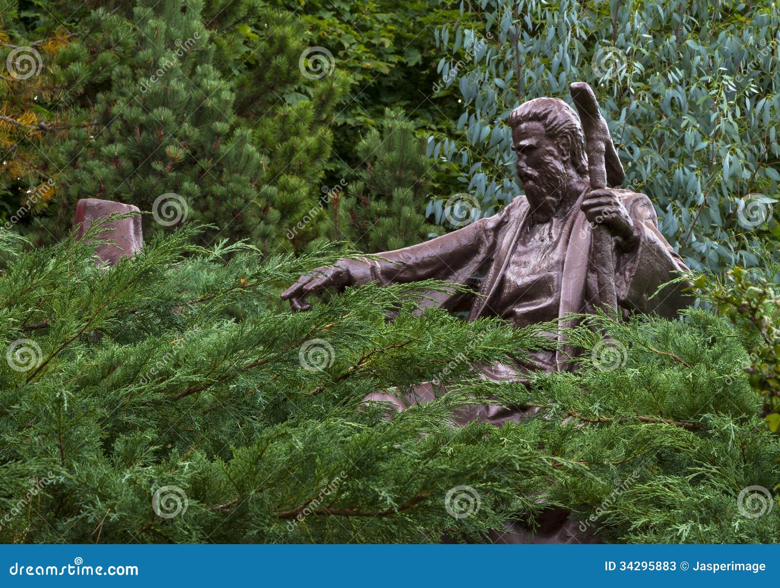 Moses in the Biblical Garden Stock Image - Image of highlands, moses ...