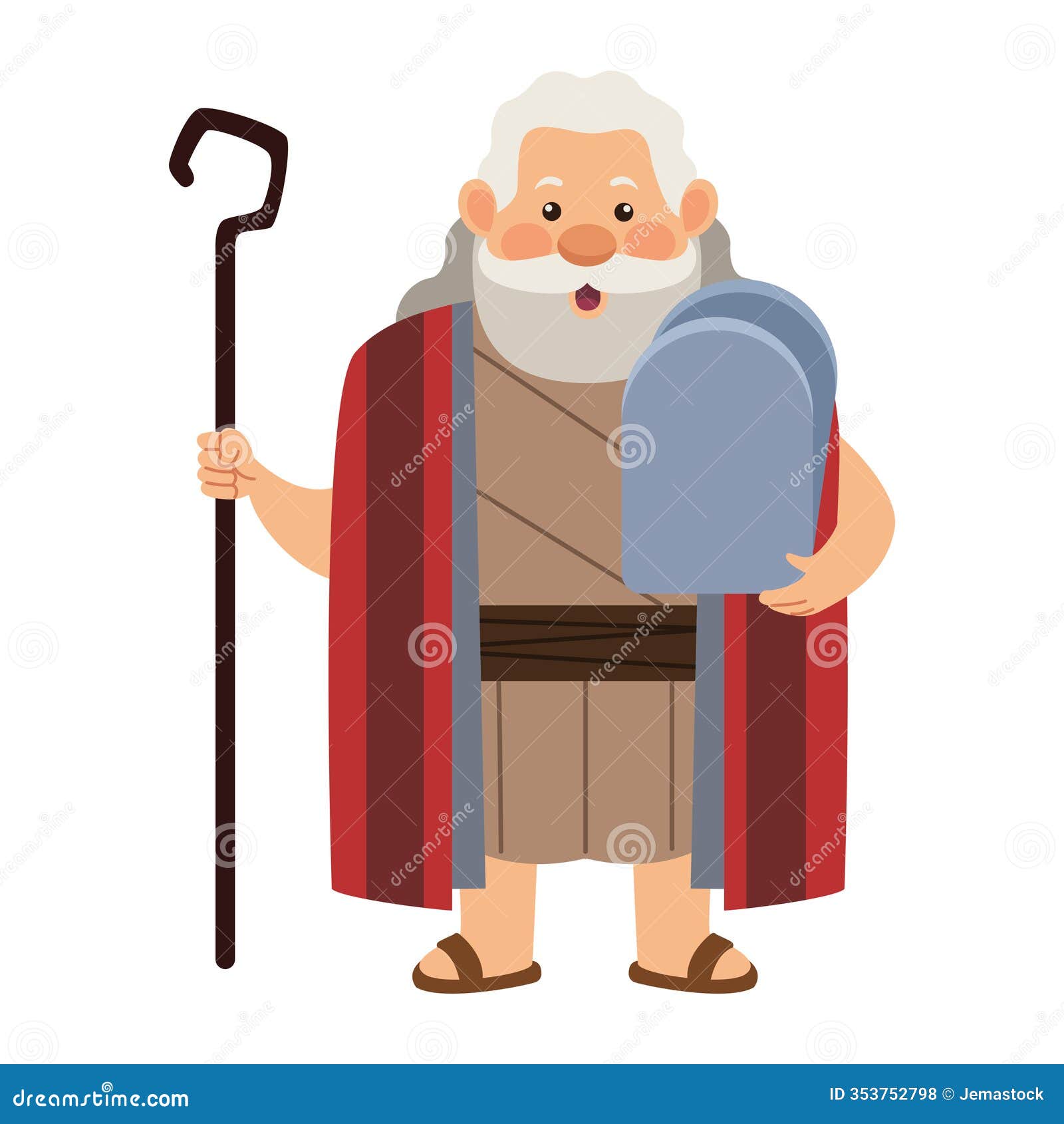 Moses and Covenant with Ten Commandments Stock Illustration ...