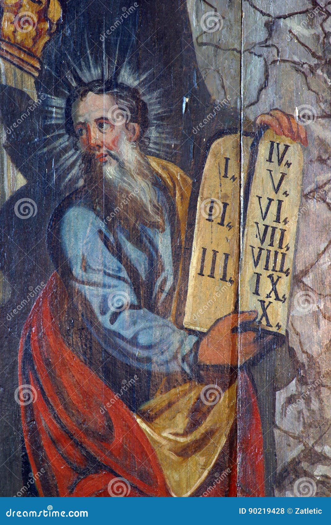 Moses Holding The Ten Commandments Royalty-Free Stock Image ...