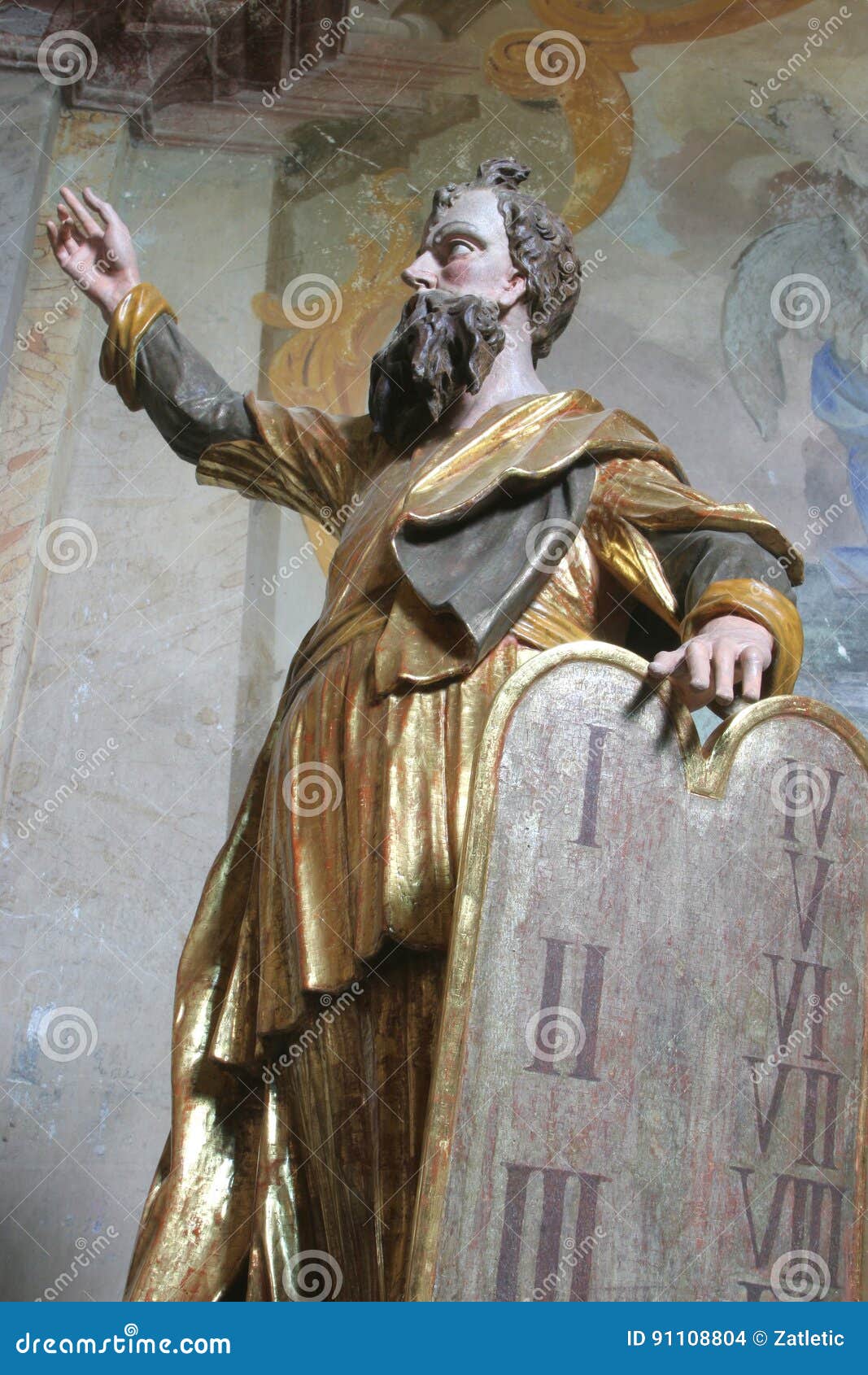 Moses Holding The Ten Commandments Royalty-Free Stock Image ...