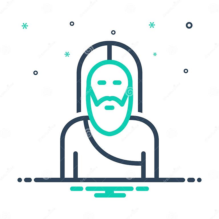 Mix Icon for Moses, Christian and God Stock Vector - Illustration of ...