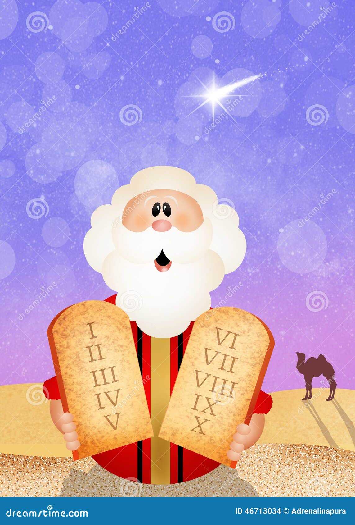 Moses With Tables Of The Ten Commandments Stock Photo | CartoonDealer ...