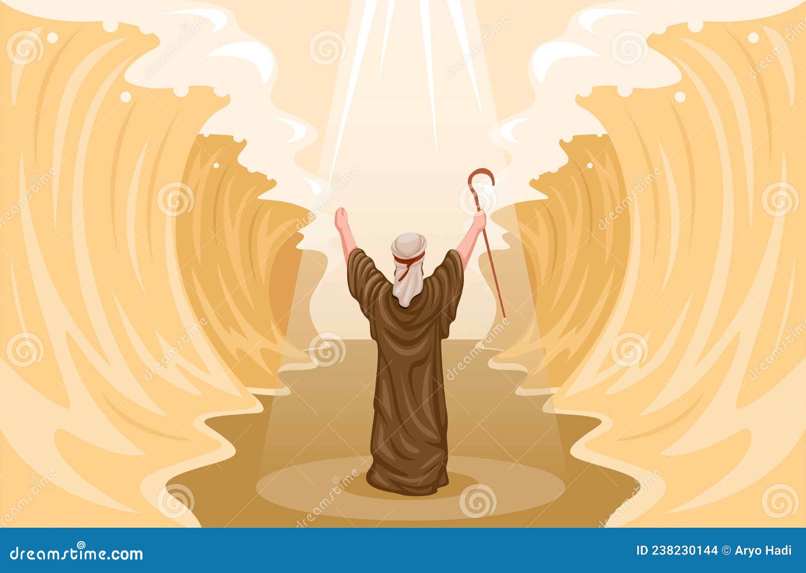 Moses Miracle Parting Red Sea. Religion Scene Illustration Vector Stock ... Moses Miracle Parting Red Sea. Religion Scene Illustration Vector Stock ...