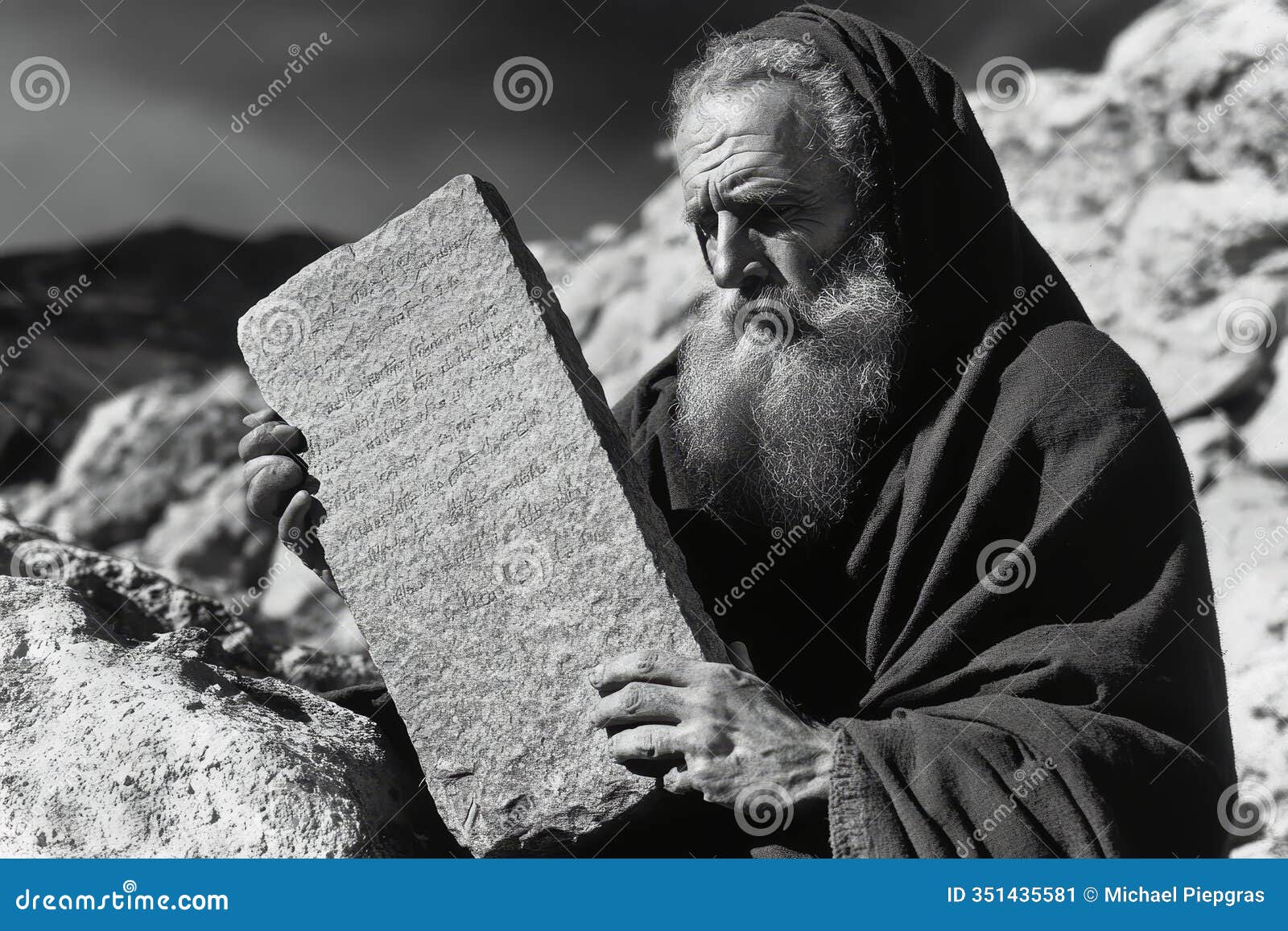 Moses Receives the Stone Tablets of the 10 Commandments on the ...