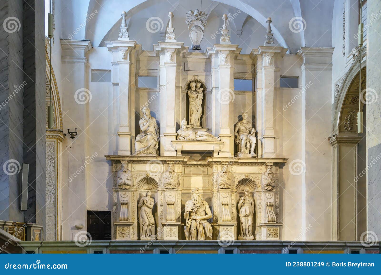 The Moses Sculpture in Rome, Italy Stock Image - Image of michelangelo ...