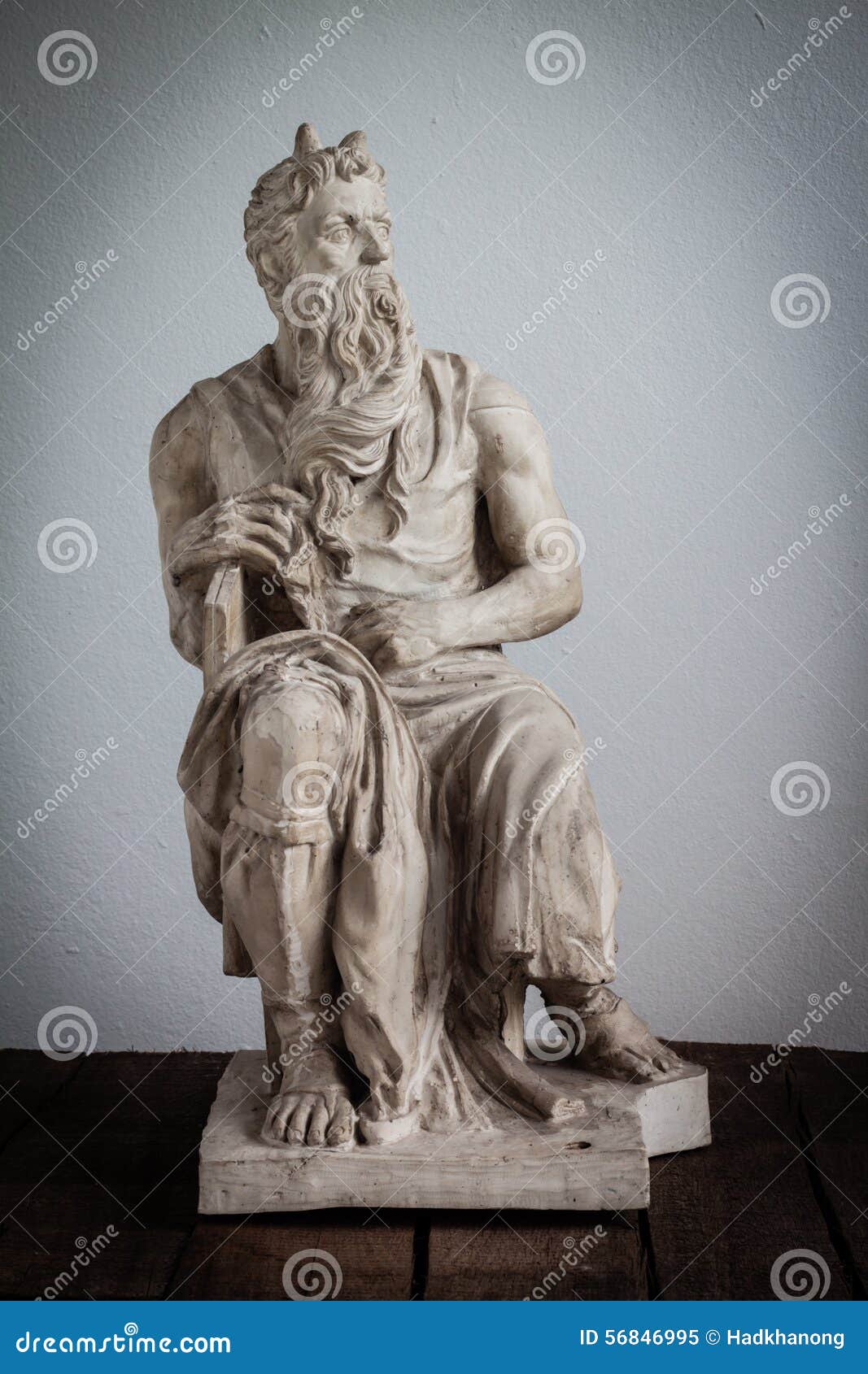 Moses statue stock image. Image of time, white, wooden - 56846995