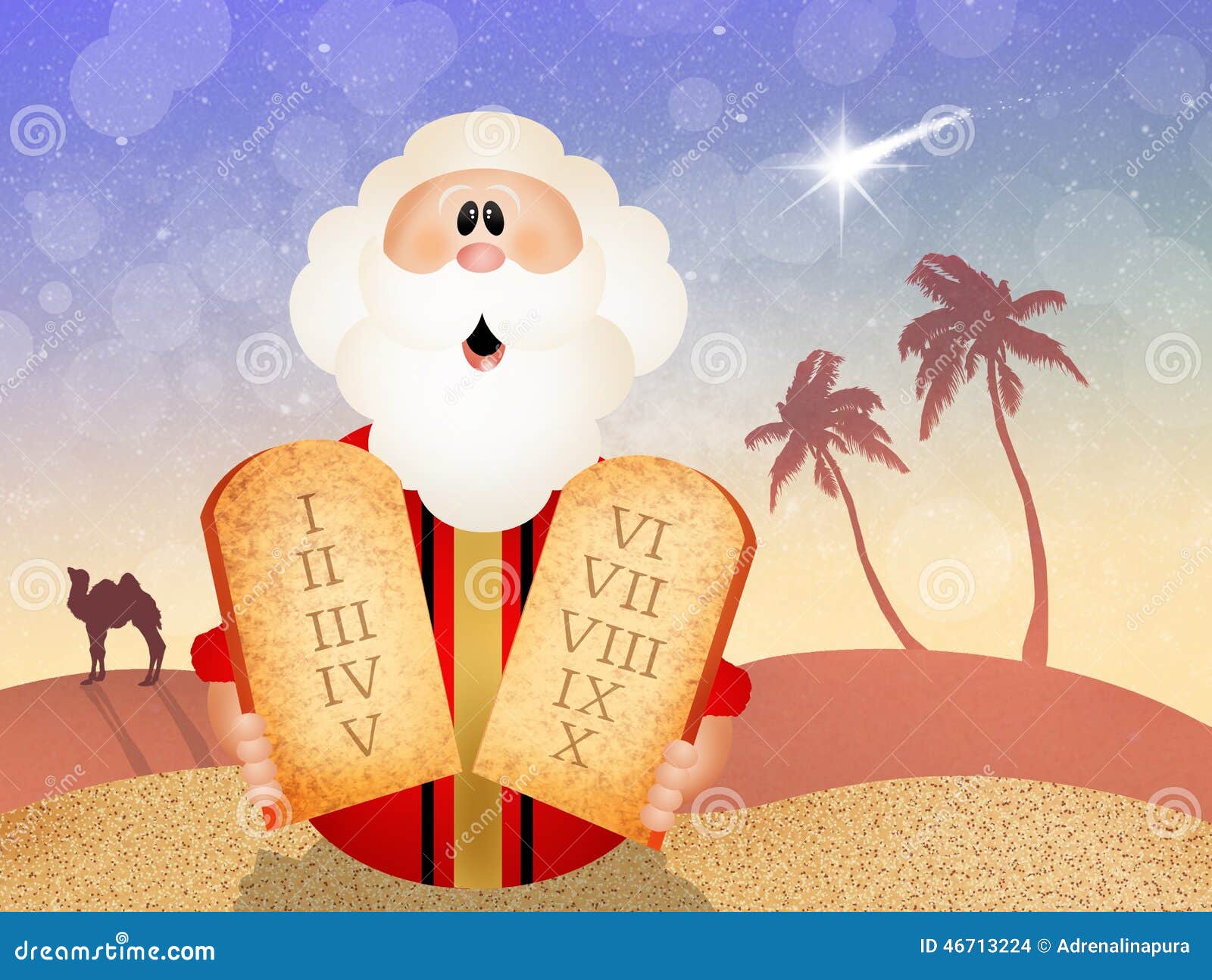 Moses with tables stock illustration. Illustration of sinai - 46713224