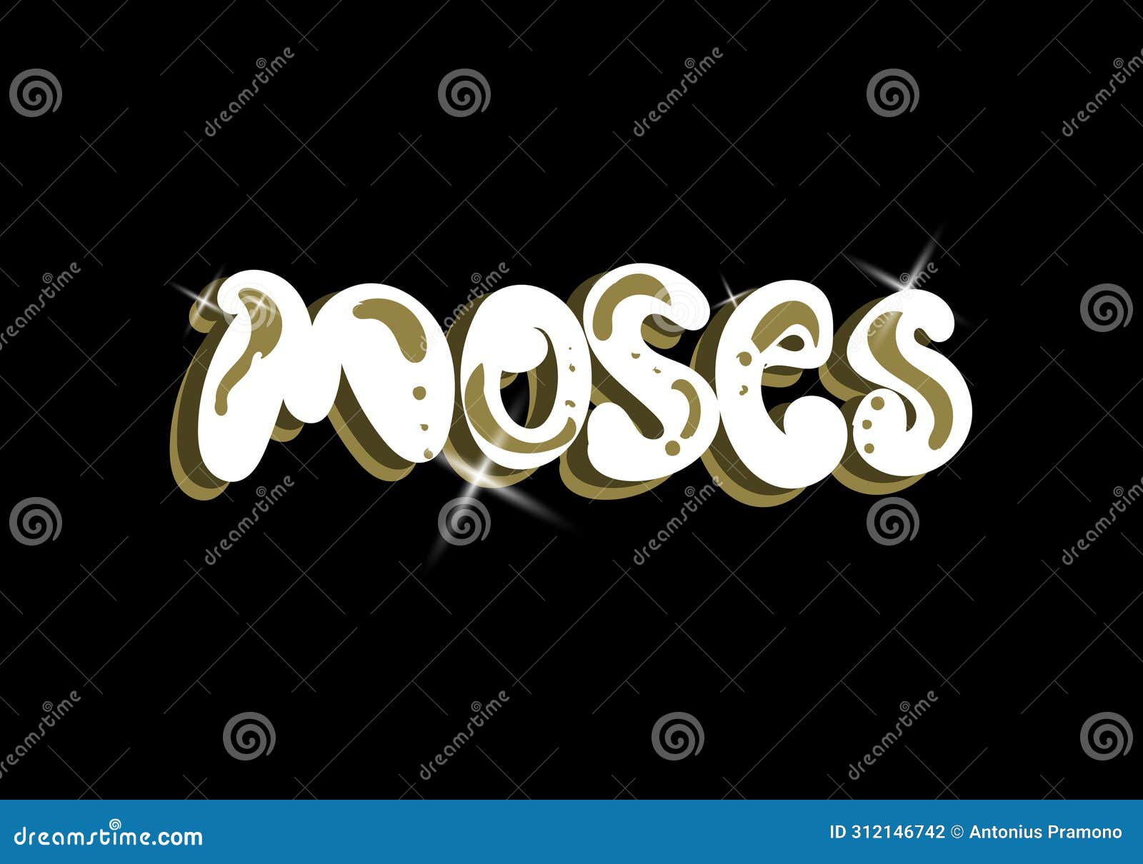MOSES Typography Word Style Design Stock Vector - Illustration of ...