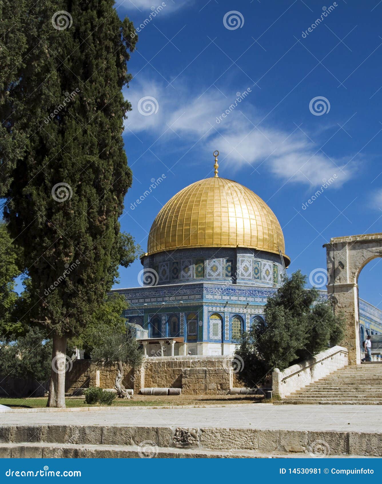 Mosk in Jerusalem with the Copper Roof Stock Image - Image of arab ...