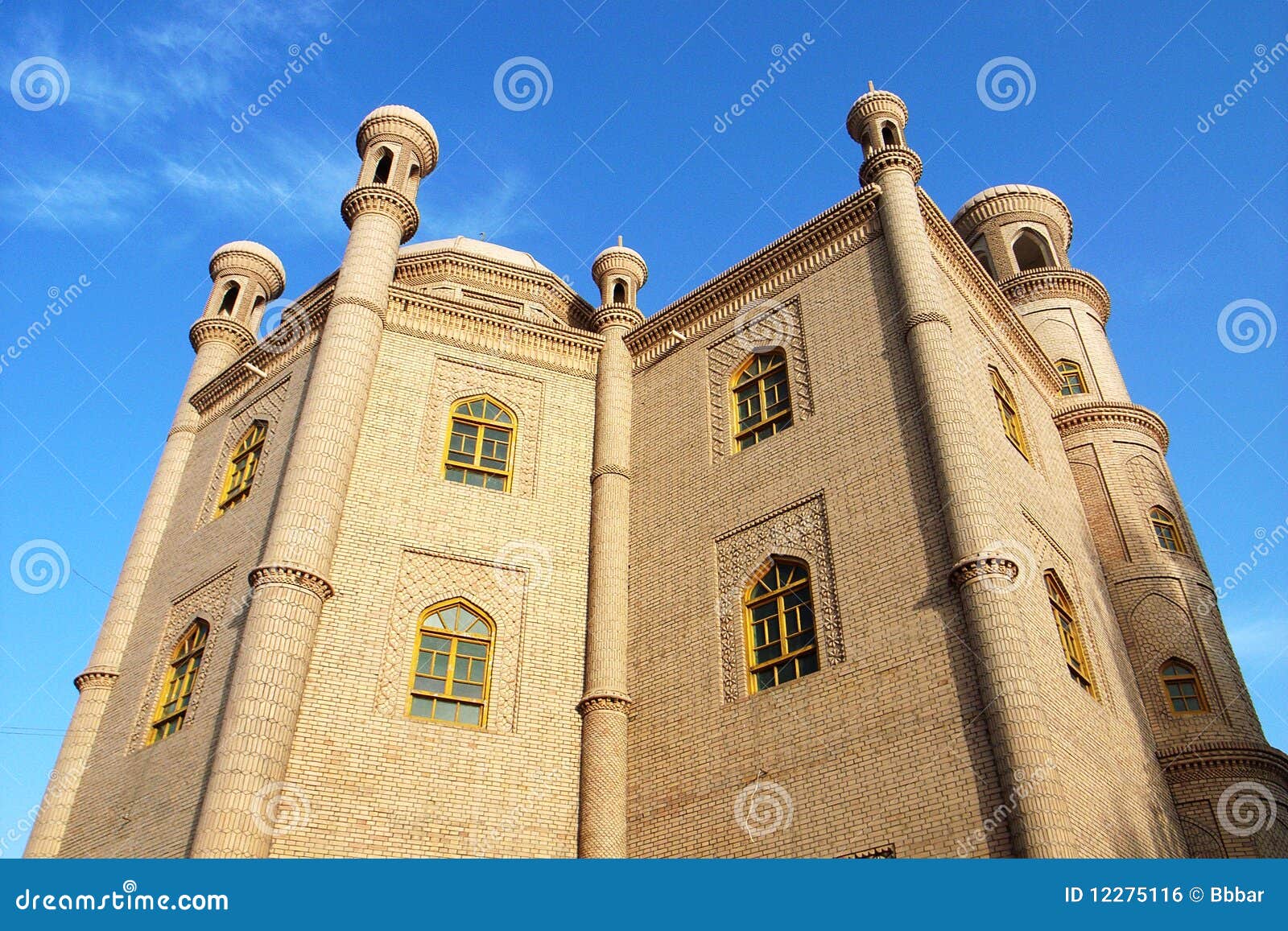 Moskee stock foto. Image of hemelen, urumqi, geel, traditioneel - 12275116