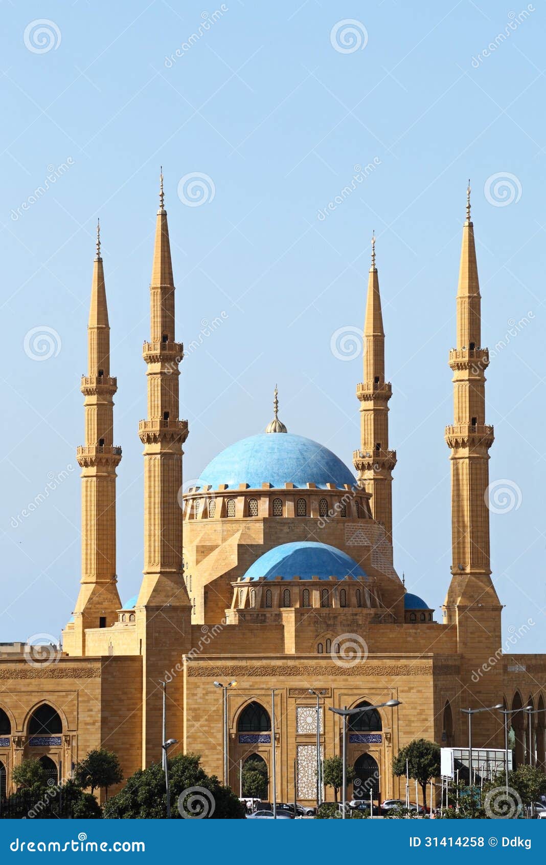 Moskee, Beiroet stock foto. Image of blauw, libanon, architecturaal ...
