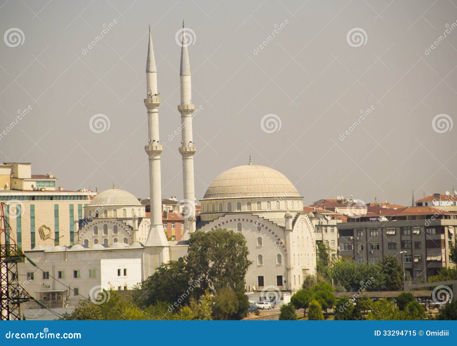 Moskee in Turkije stock afbeelding. Image of gebouw, blauw - 33294715