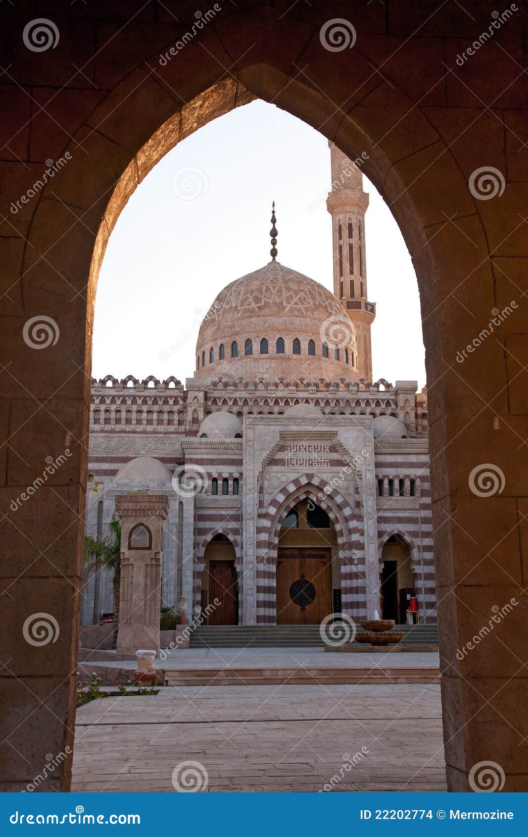 Moskee Van Sharm-Gr-Sjeik, Egypte. Stock Foto - Image of godsdienst ...