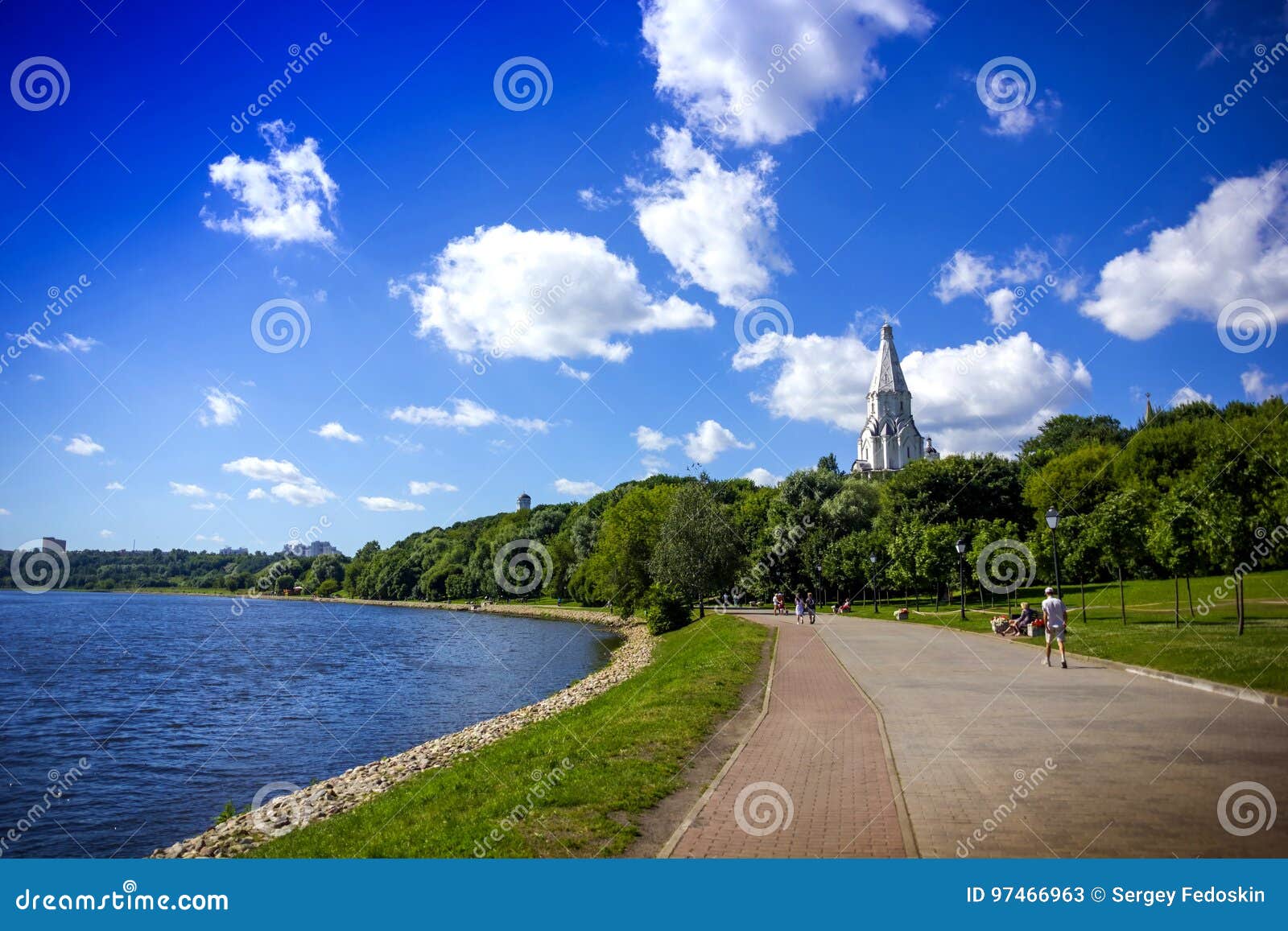 Moskva River. Moscow. Russia. Stock Image - Image of panorama, modern ...
