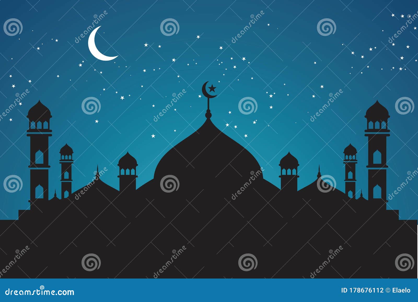 Moslem Background Vector Illustration Stock Illustration - Illustration ...