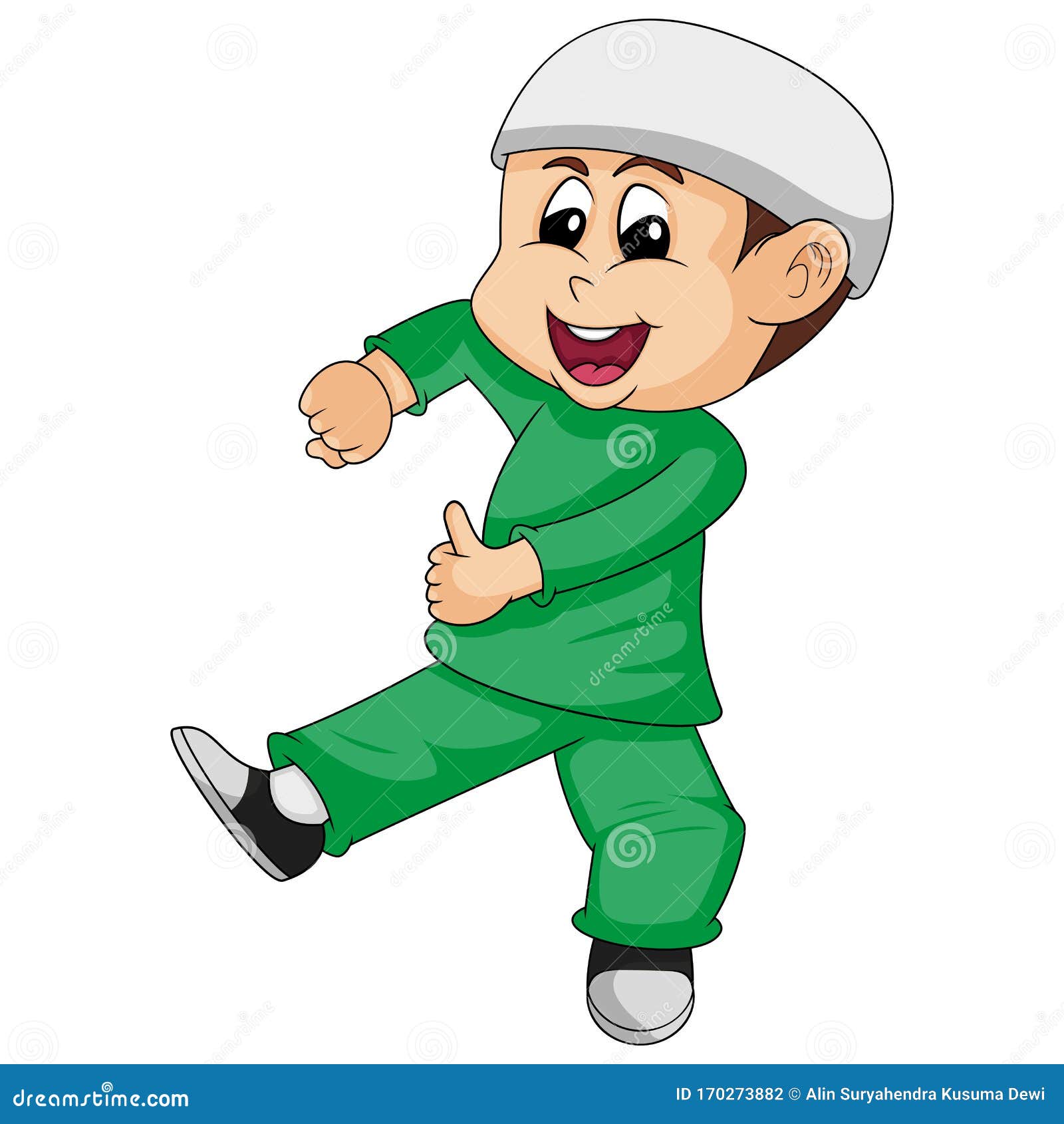 Moslem Boy Cartoon Vector Illustration Stock Vector - Illustration of ...