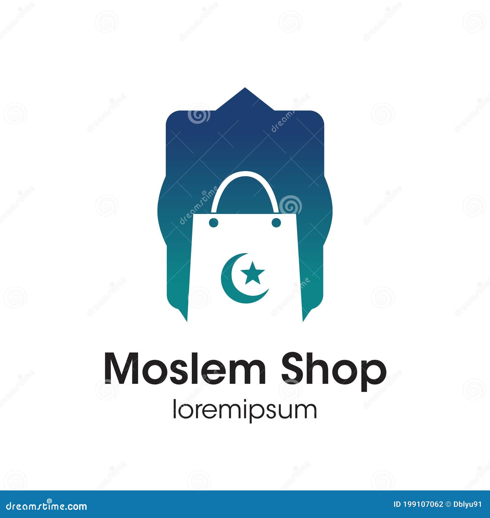 Moslem Shop Logo or Symbol Template Design Stock Vector - Illustration ...
