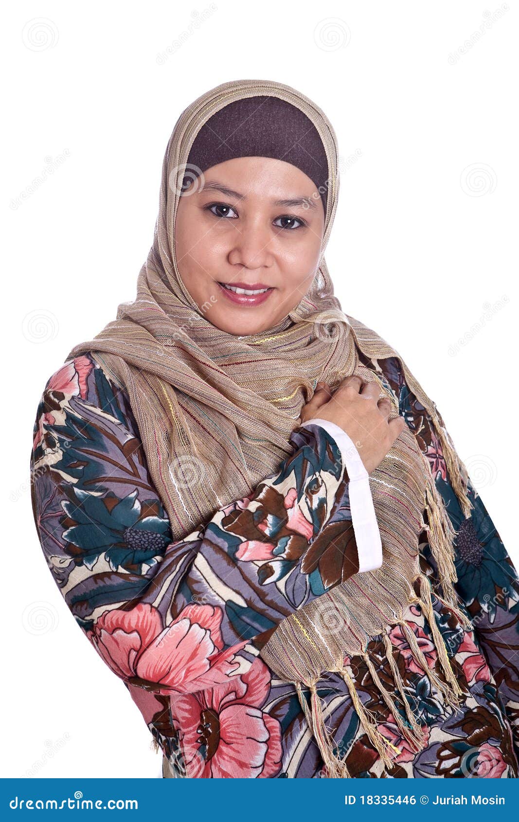 Moslim Geïsoleerdem Vrouw in Sjaal, Stock Foto - Image of islam ...
