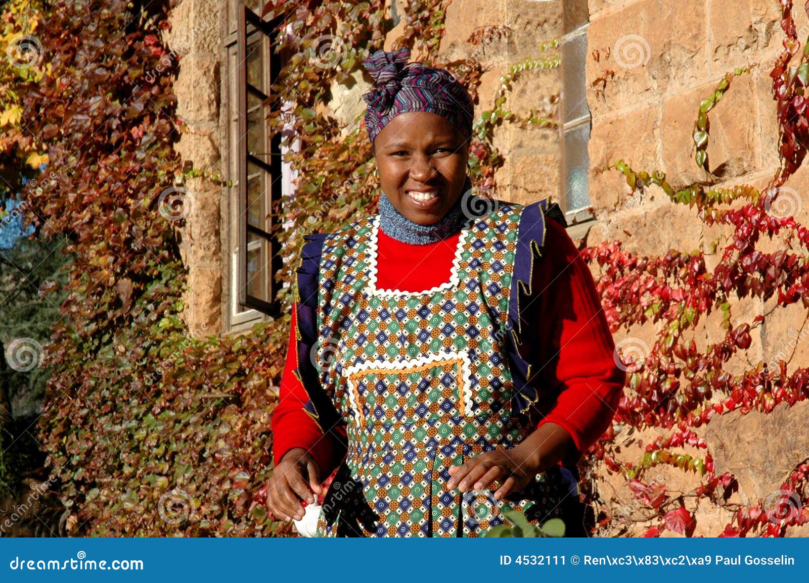 Mosotho Lady at Work stock image. Image of house, women - 4532111